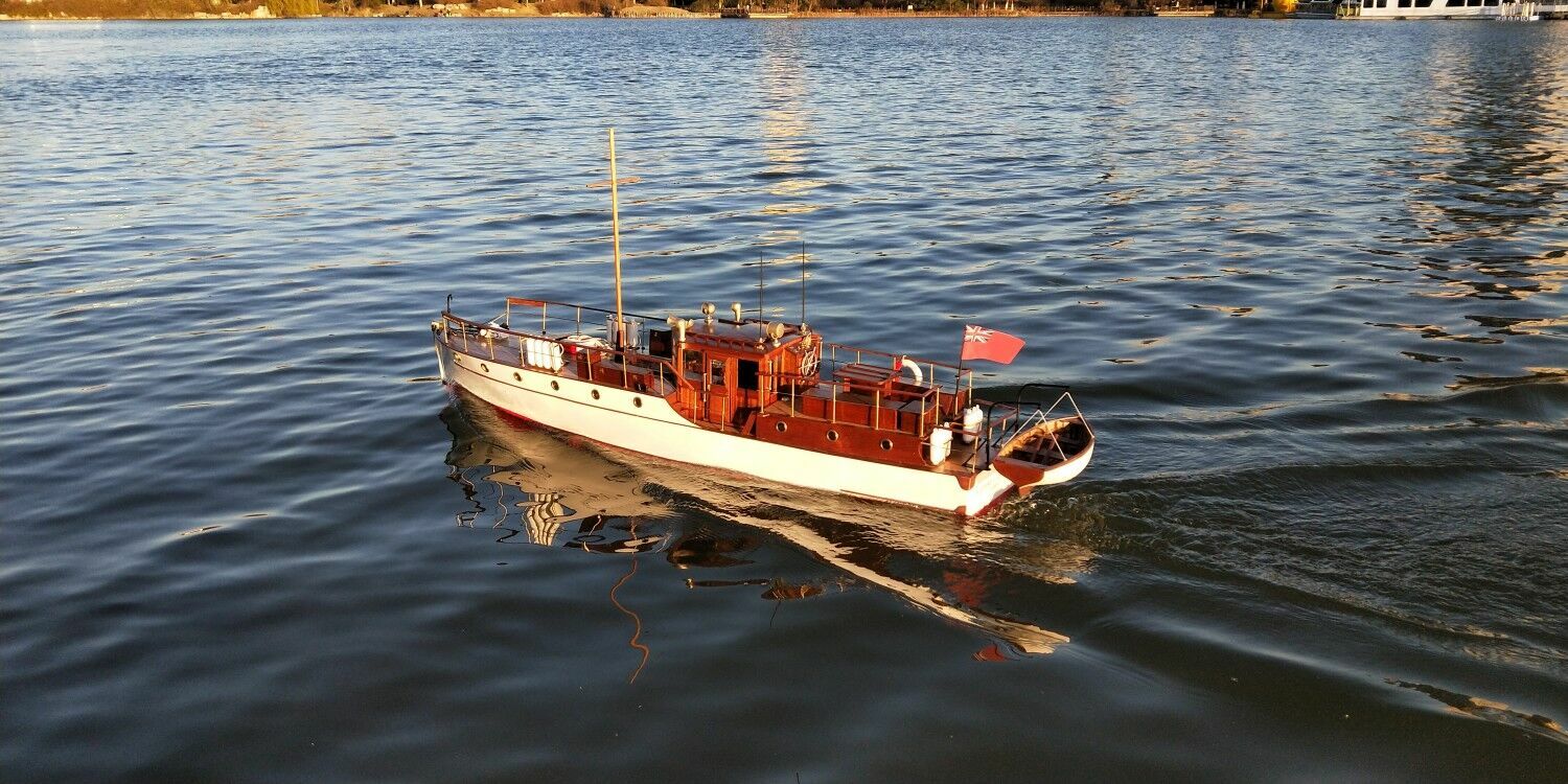 Bluebird of Chelsea Yacht Scale 1/12 1320 Mm 52" RC Wood Model Ship Kit ...