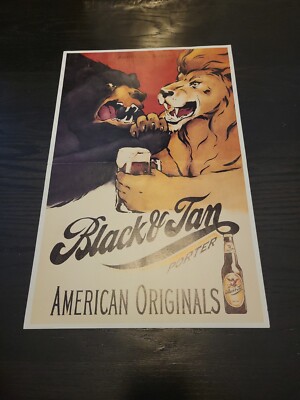 Vintage Anheuser-Busch Black & Tan Porter Beer Poster | eBay