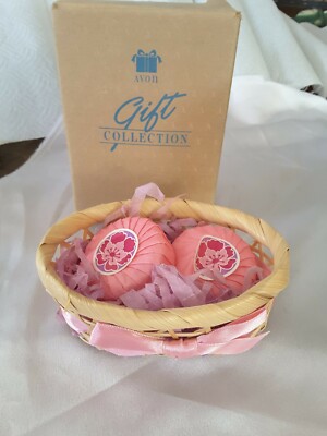 Vtg Avon Gift Collection Delicate Basket with Two Wrapped Soaps | eBay