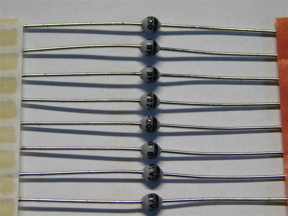 100 Vishay BYV27-200 200V 2A Ultrafast Avalanche Sinterglass Rectifier ...