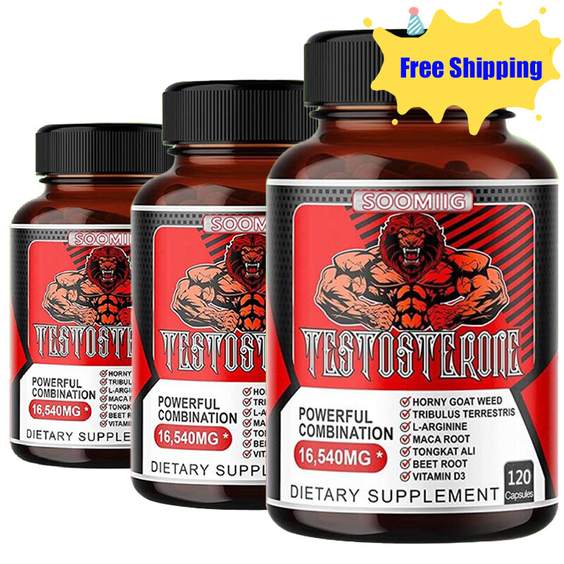 Natural Testosteron Booster 16,540mg 30 /60/120 Capsules For Stamina ...