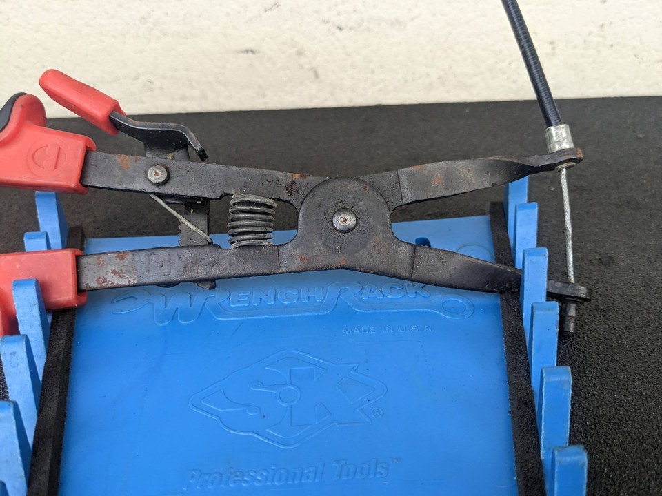 #bl976 Snap-on Tools Ratcheting Remote Hose Clamp Pliers Red SHCP1 | eBay