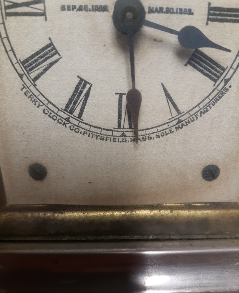 Antique Carriage Clock TERRY CLOCK CO. PITTSFIELD, MA PAT 1889/ FOR ...