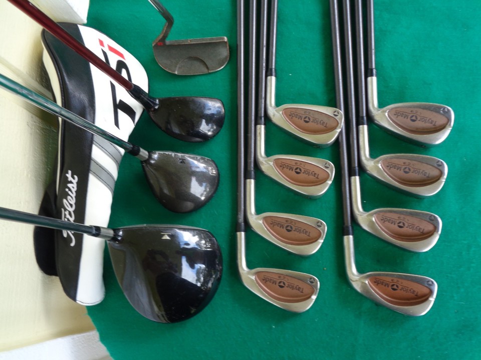 Titleist Taylormade Irons Driver Wood Hybrid Mens Complete Golf Club ...