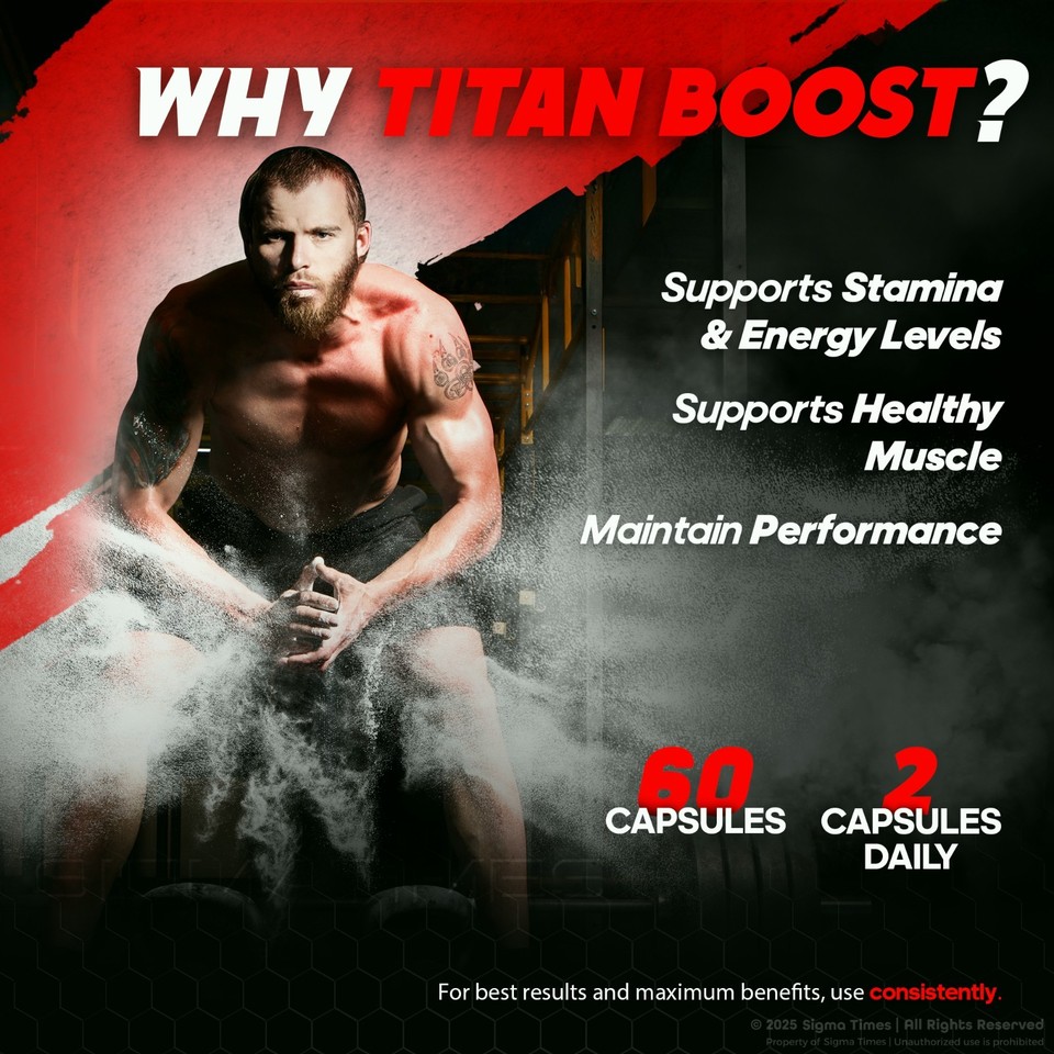(2 Pack) Titan Boost For Men, Titan Boost Pills, Titan Male Performance ...