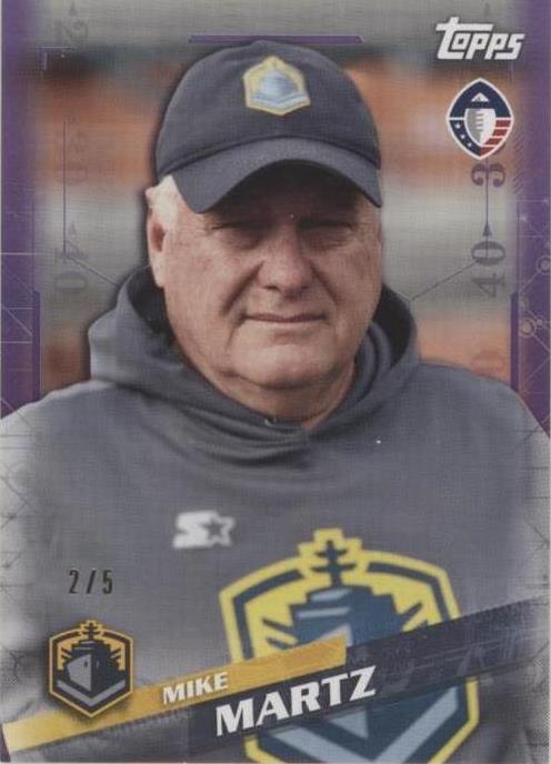 2019 Topps Alliance of American Football - Mike Martz #76 Purple /5 for ...