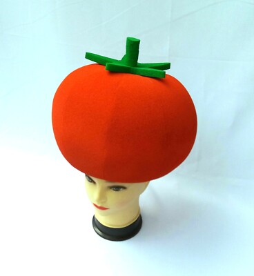 Realistic hat Tomato for a party. For children and adults.For carnival ...