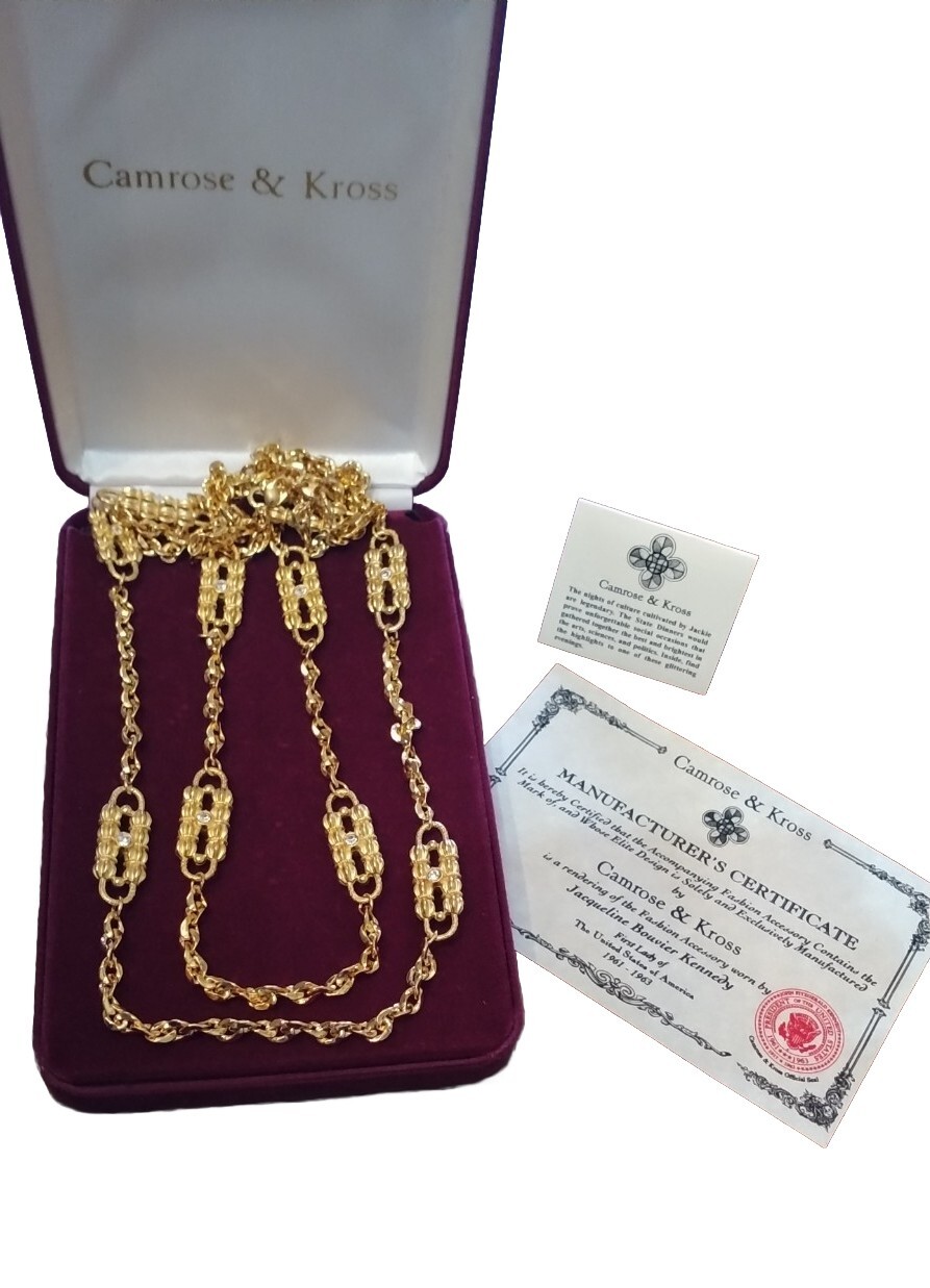 Vintage Camrose & Kross Jackie Kennedy JBK Collection Gold Tone ...