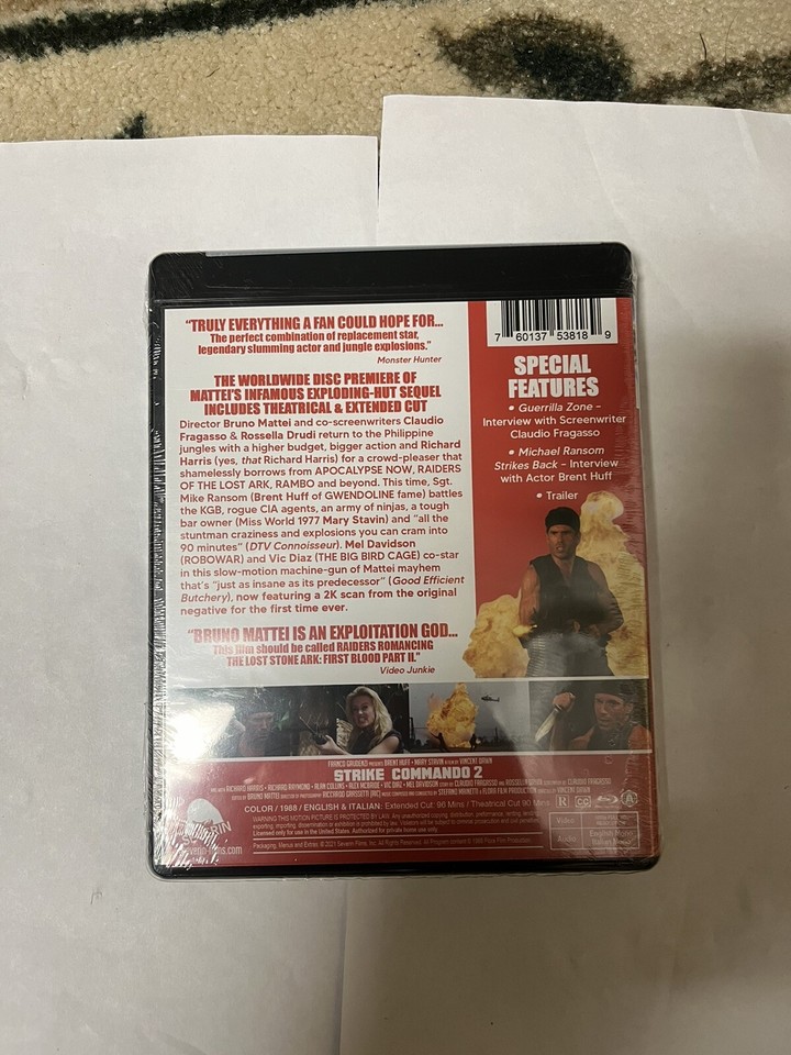 Strike Commando Blu-Ray, Severin Films Brand New 760137538189 | eBay