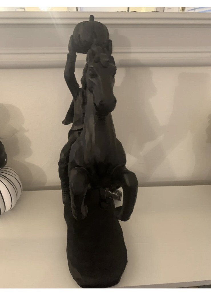 Headless Horseman Sleepy Hollow Halloween Jack Pumpkin Statue Prop ...