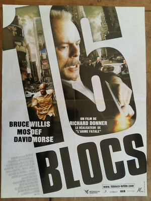 Poster 16 Blocks Bruce WILLIS Mos DEF David MORSE Richard DONNER ...