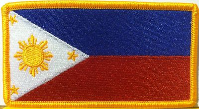 Philippines Flag Patch With Hook Adhesive Fastener ARMY Military Emblem ...