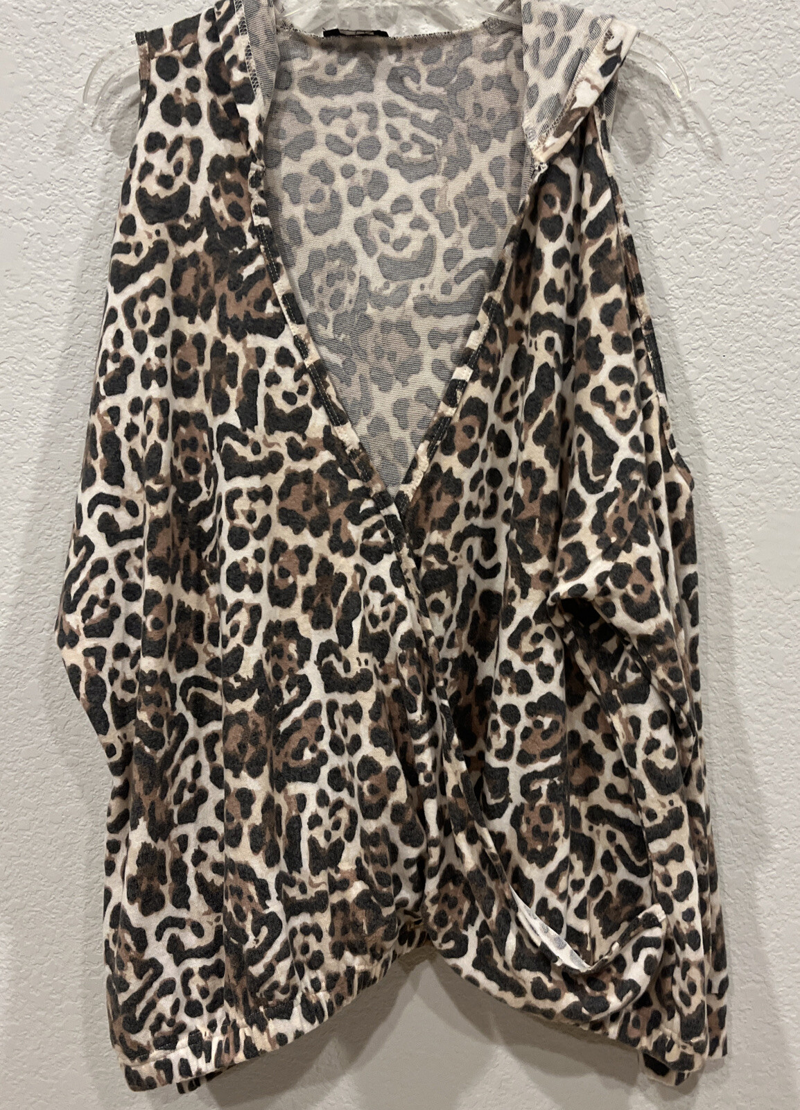 Venus Animal Print Cold Shoulder Faux Wrap Soft Hoodie Size 3X | eBay