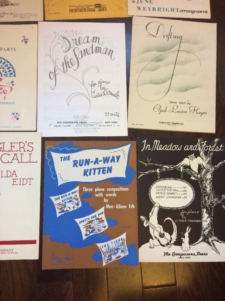Lot 15 Pc Vintage Sheet Music 1940s 1950's Graphic Design | eBay