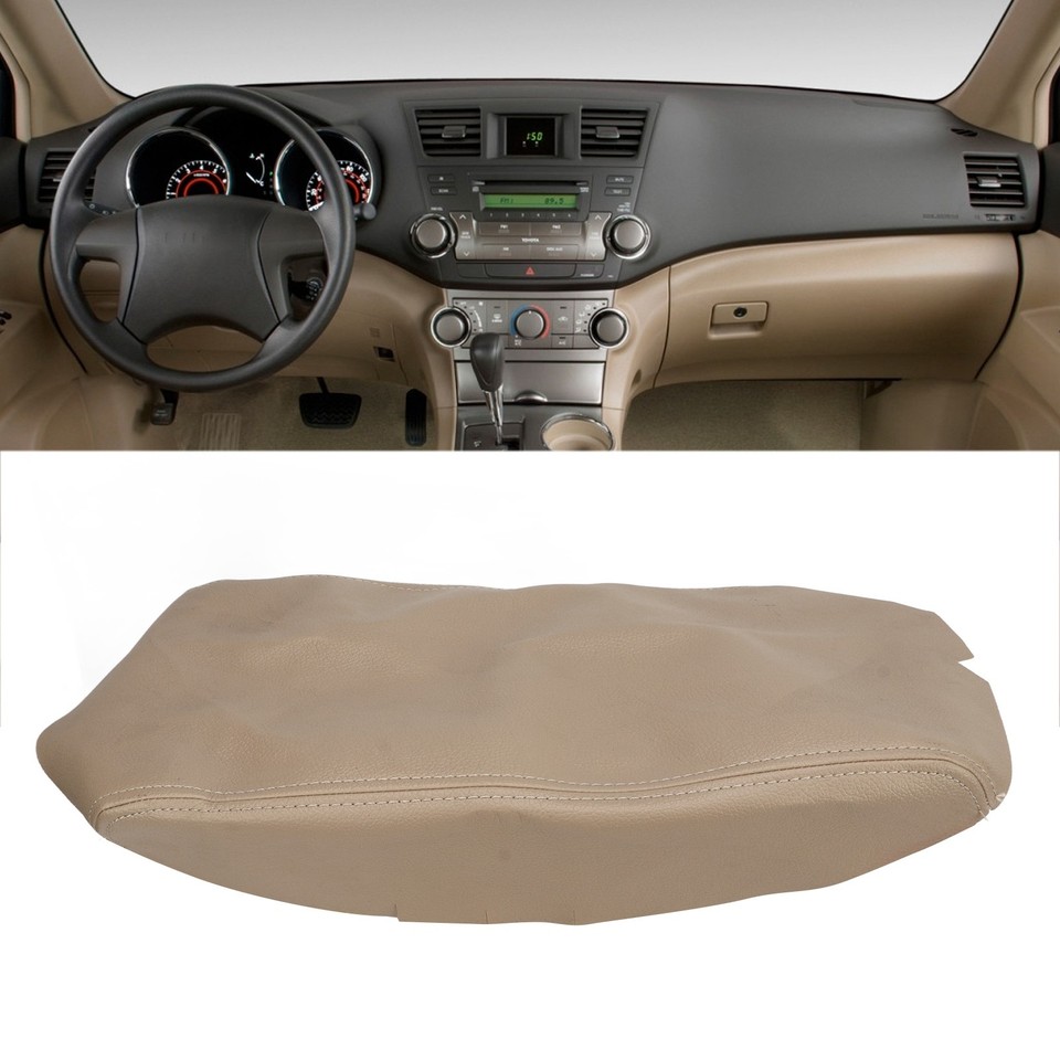 Beige Arm Rest Lid Synthetic Leather Center Console Armrest Box Case ...