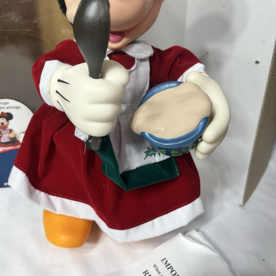 1998 Disney Santas Best Christmas Illuminated Animated Minnie Mouse ...