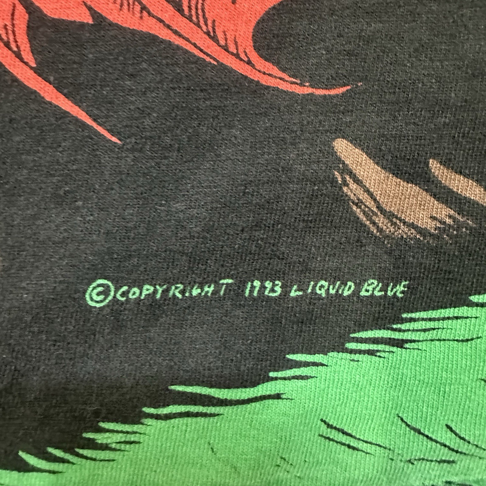 Vintage 1993 Liquid Blue AOP Dragon Knight RARE T-Shirt Adult Size XL ...