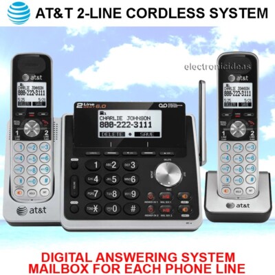 AT&T TL88102 / TL88202 2-LINE DECT 6.0 - 2 CORDLESS PHONE SYSTEM ...
