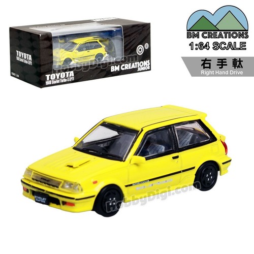 BM Creations - 64B0258 Toyota Starlet Turbo S 1988 EP71 -Yellow (RHD ...