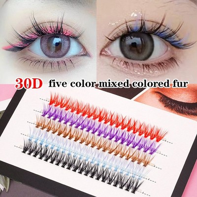 Lashes False Eyelashes Lashes with Color Fluffy Mink Lashes Colored ...