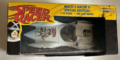 PAIR SPEED RACER 1:18 SCALE LOT OF RACER X CARS SHOOTING STAR + MACH 5 ...