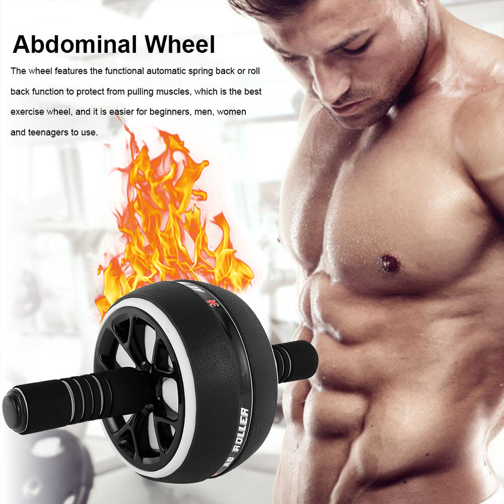 AB Abdominal Roller Wheel Fitness Waist Core Workout Exercise Wheel ...