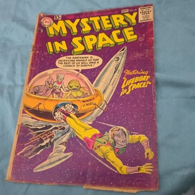 DC Comics Mystery in Space #40 1958 Monarch of Mars Lifeboat in Space ...