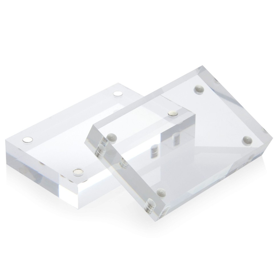 Juvale Acrylic Plastic Photo Frame, Magnetic for 2 x 3 in. Photos (3mm ...