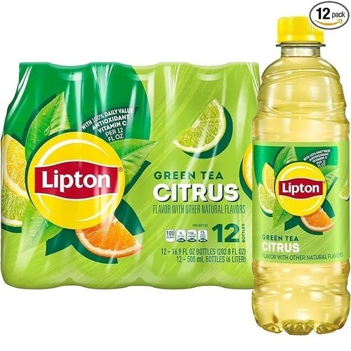Lipton Green Tea Citrus, 16.9 Fl Oz Bottles (Pack of 12) | eBay