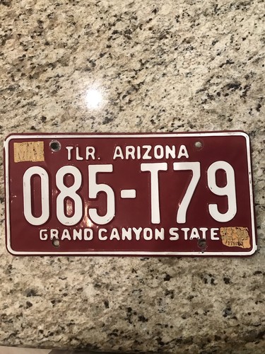 Arizona License Plate Red Trailer Cactus Grand Canyon 085 T79 | eBay