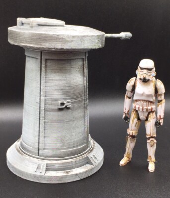 CUSTOM LASER TURRET for 3.75" FIGURE DISPLA STAR WARS HOTH DIORAMA (C62 ...