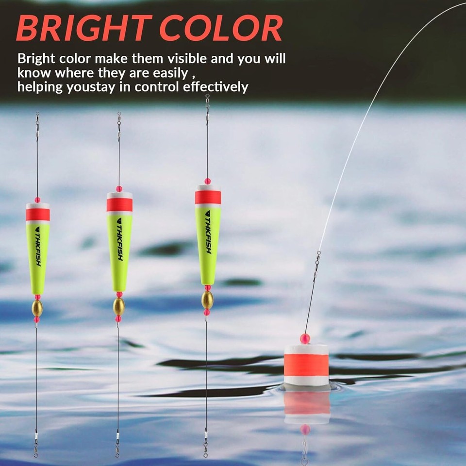 4Pcs Fishing Floats Bobbers Fishing Popping Cork Trout Float Rig ...