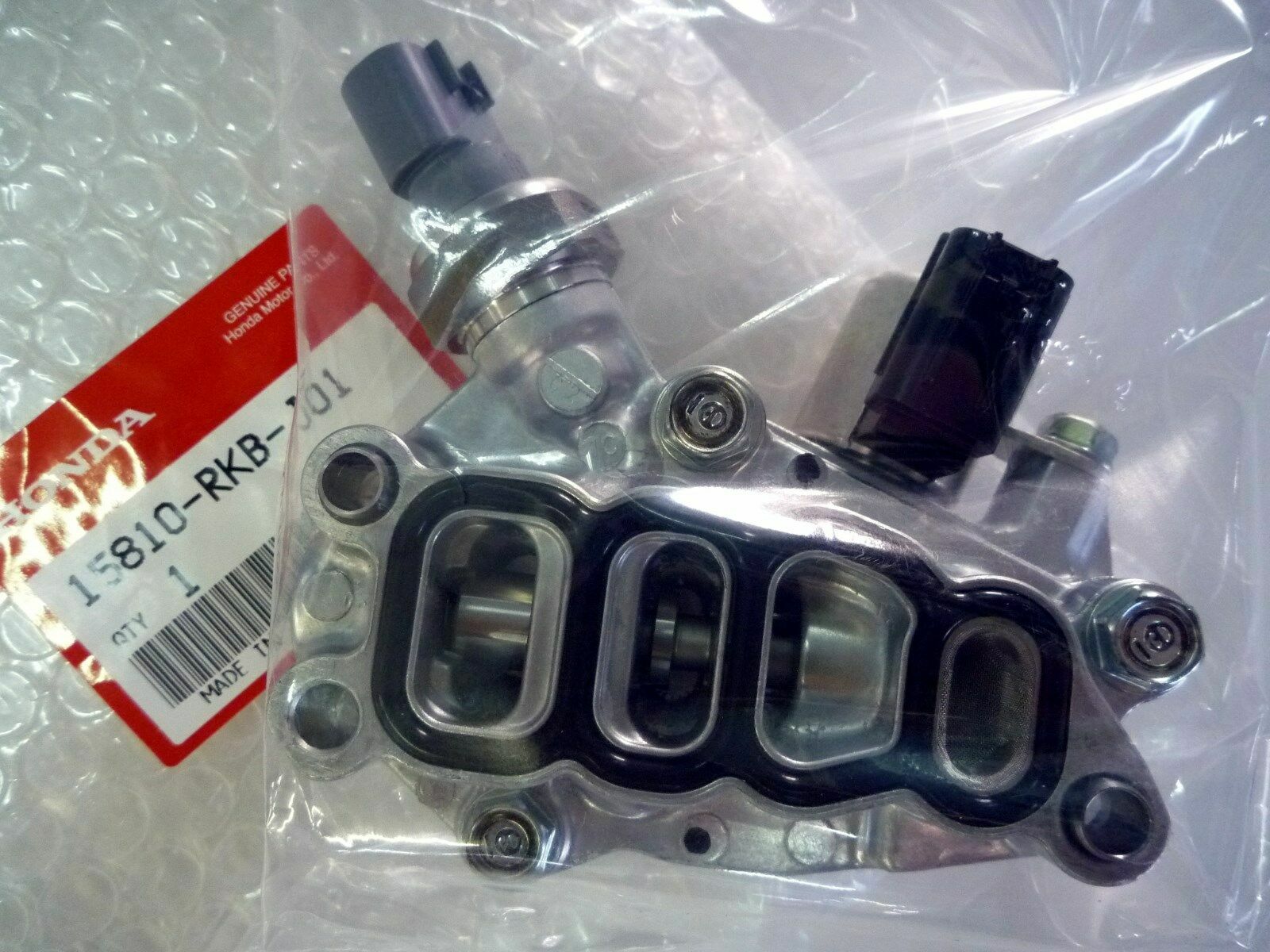 " NIB GENUINE HONDA VTEC SOLENOID SPOOL VALVE Assembly W/ GASKET 15810 ...