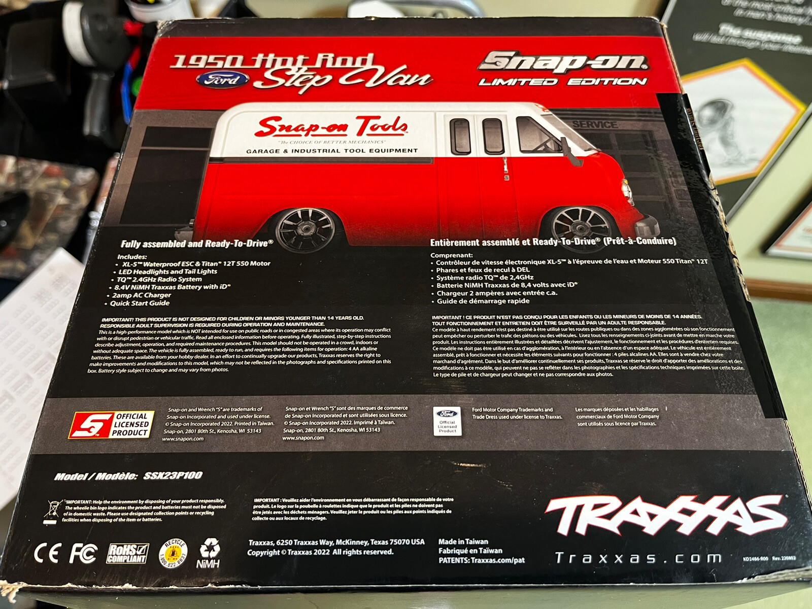Sealed Traxxas 1950 Hot Rod Ford Snap-On Tools 1:10 Scale 4WD RC Van 24 ...