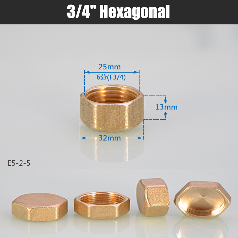 Brass Inner Wire Blanking Plug Hexagonal/octagonal Cap BSP Stop Plugs ...