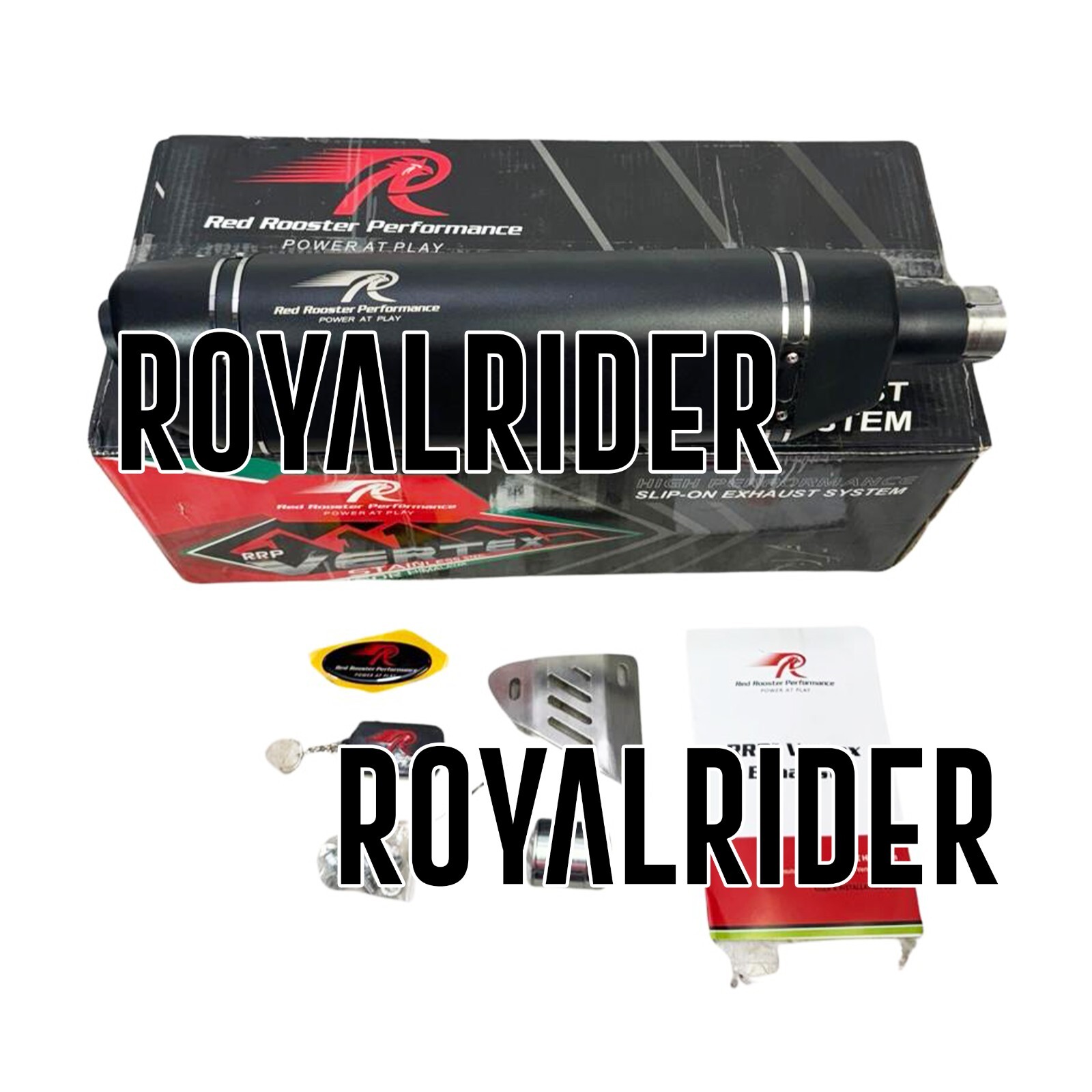 RED ROOSTER VERTEX EXHAUST BLACK Fit For Royal Enfield Himalayan 411 ...