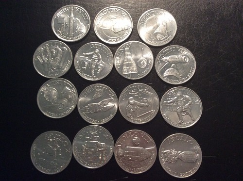 Man In Space: 15 NASA Tokens --Mercury Gemini Apollo-- (c707-970) | eBay