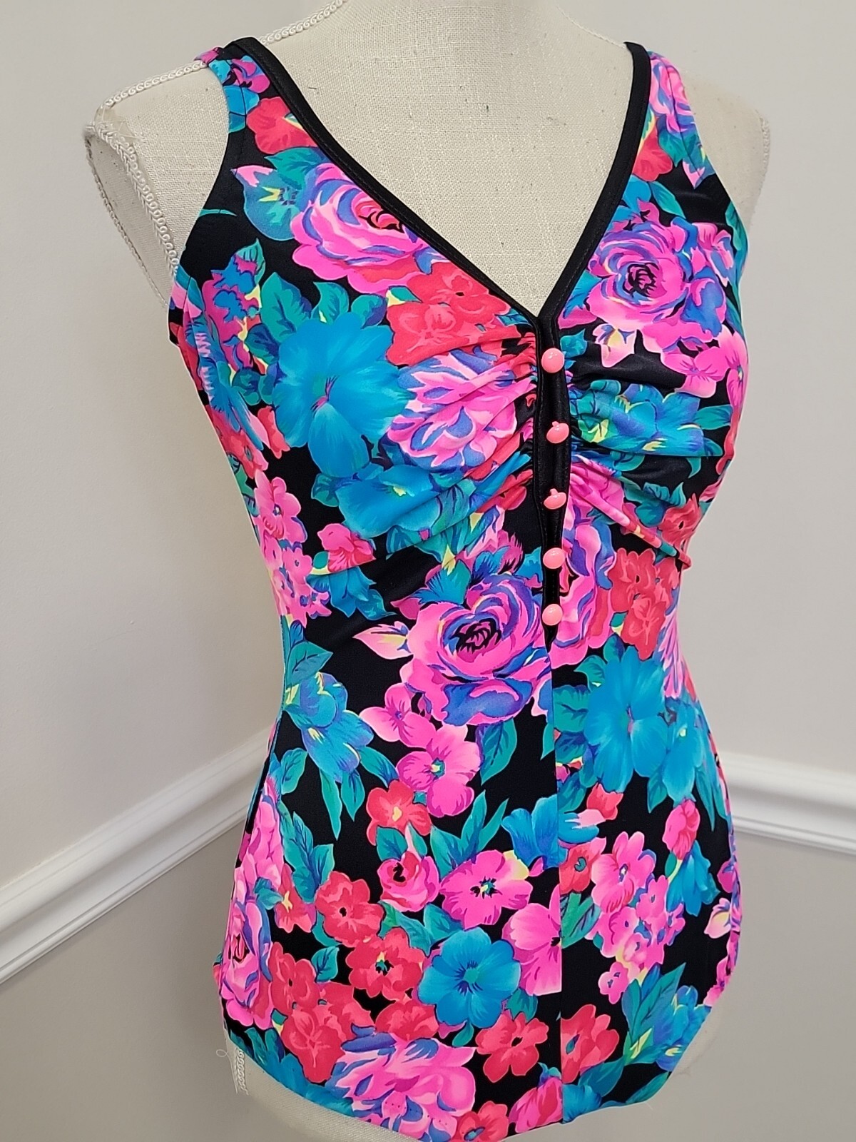 Vintage LE COVE 80s Bathing Suit Swimsuit 1 Piece … - Gem