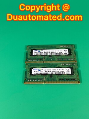 Samsung 2GB RAM (2x1GB) Laptop Memory 1Rx8 PC3-8500S-07-10-ZZZ ...
