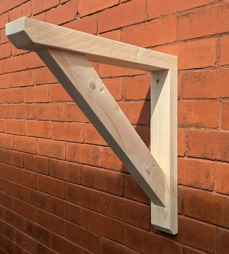 Timber Gallows Bracket - Porch & Canopy Support Brace - C16 Redwood ...