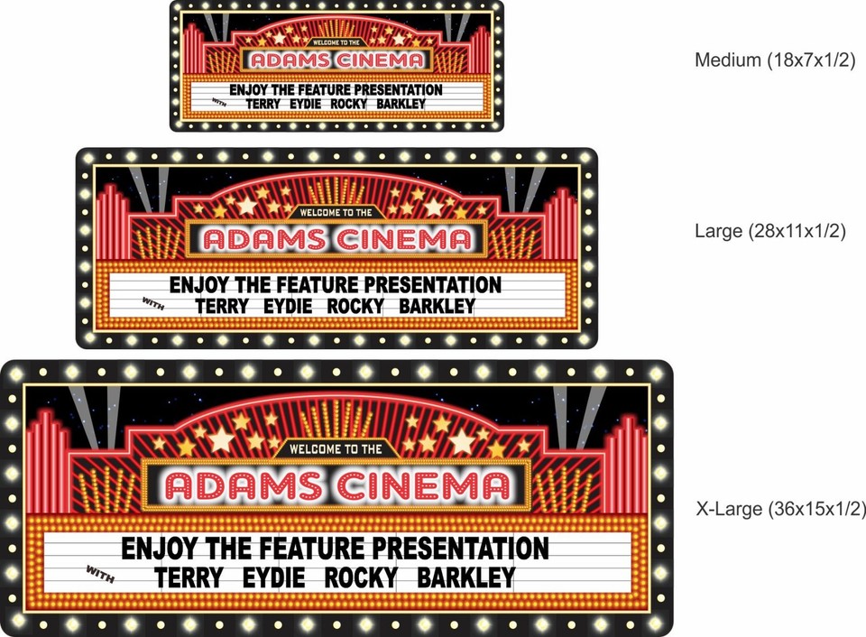 Personalized Home Theater Sign Cinema Wall Decor Movie Theater Home ...