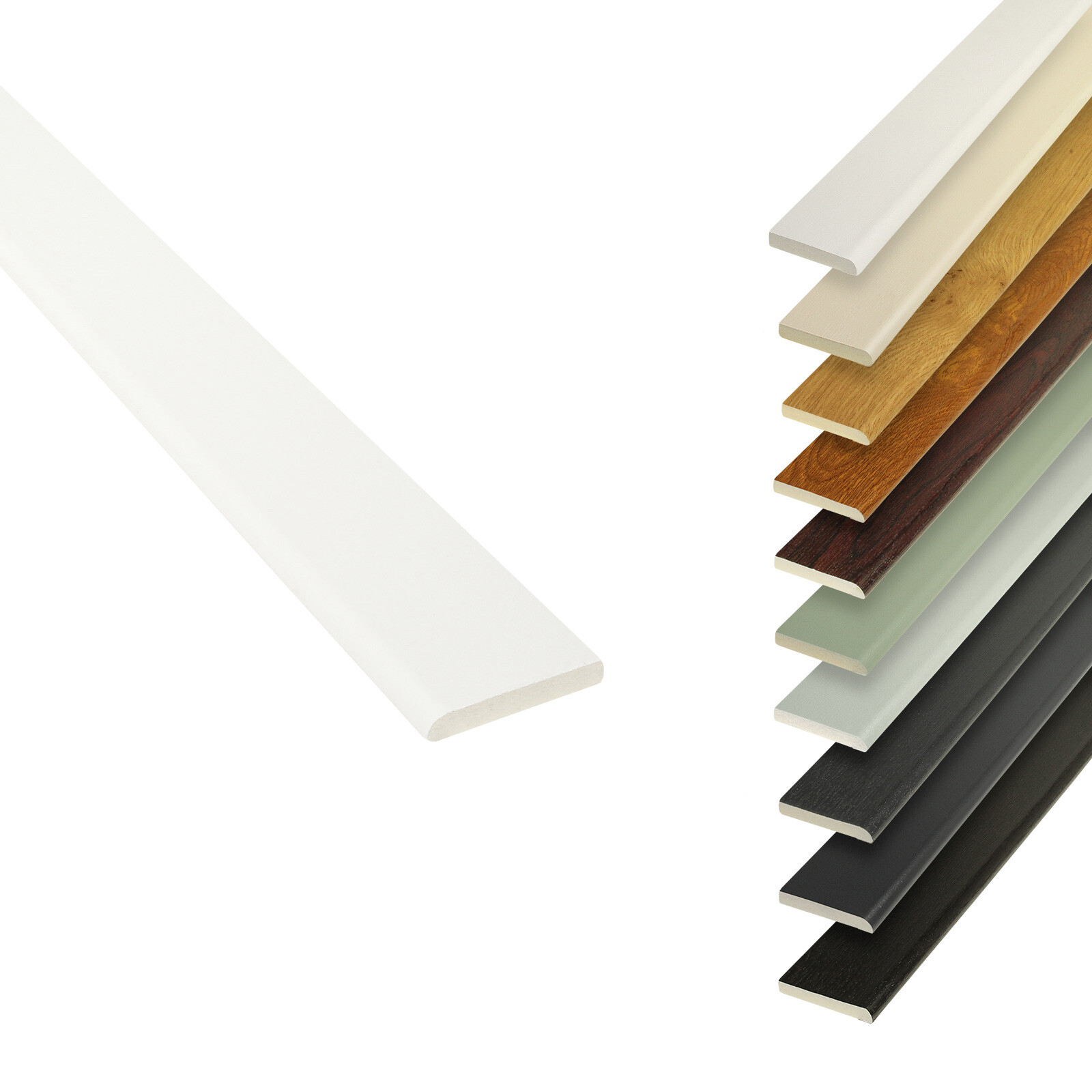 uPVC Cloaking Fillet D Mould Trim PVC Architrave Plastic Window Door ...