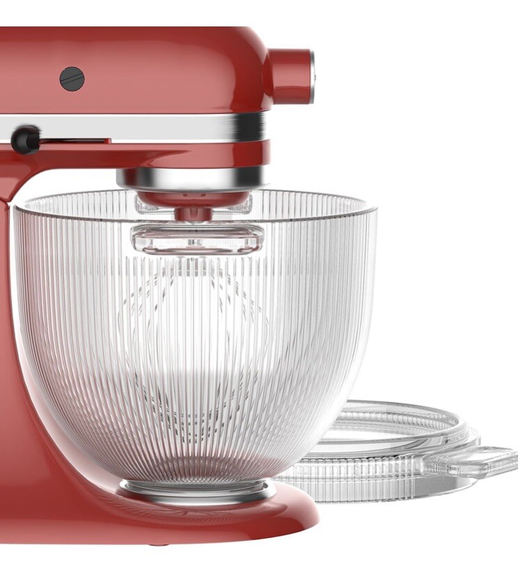 Glass Mixer Bowl Competible with Kitchenaid 4.5-5Qt Tilt-Head Stand ...