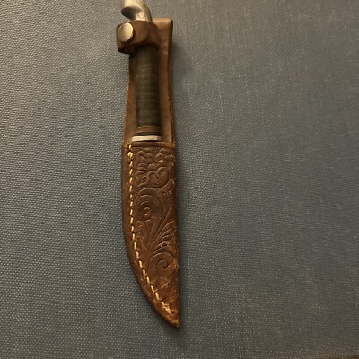 Vintage Kinfolks Knife with Leather Sheath #333 blade | eBay