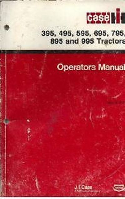 Case IH Tractor 395 495 595 695 795 895 995 Ops Manual | eBay
