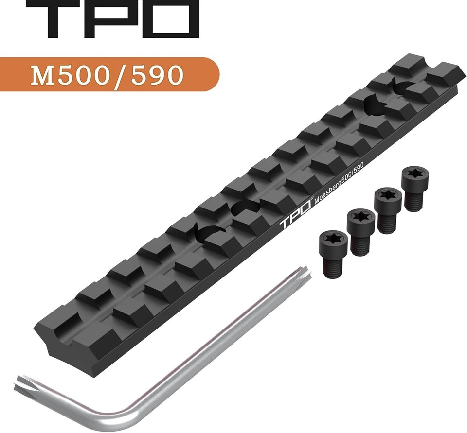 Mossberg 500/590 Series Picatinny/Weaver Rail Mount 13 Slots Scope base ...