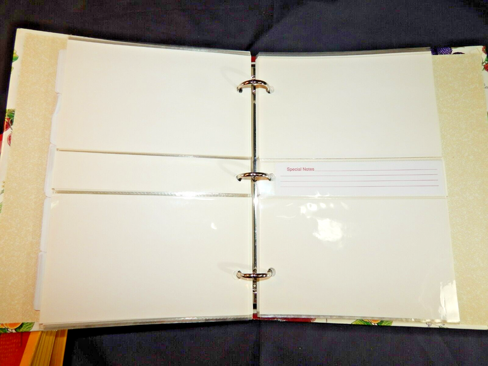 Vintage HUGE Lot Recipe File Book Books Organizer Folders & Blank ...