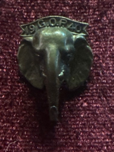 Vintage 1940's GOP Willkie Elephant Pinback Button | eBay