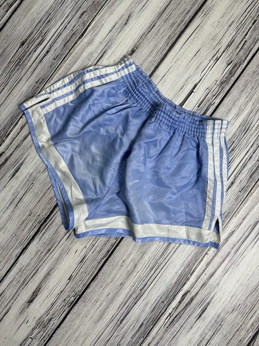 adidas shiny nylon sprinter shorts vintage blue west germany S Size M ...