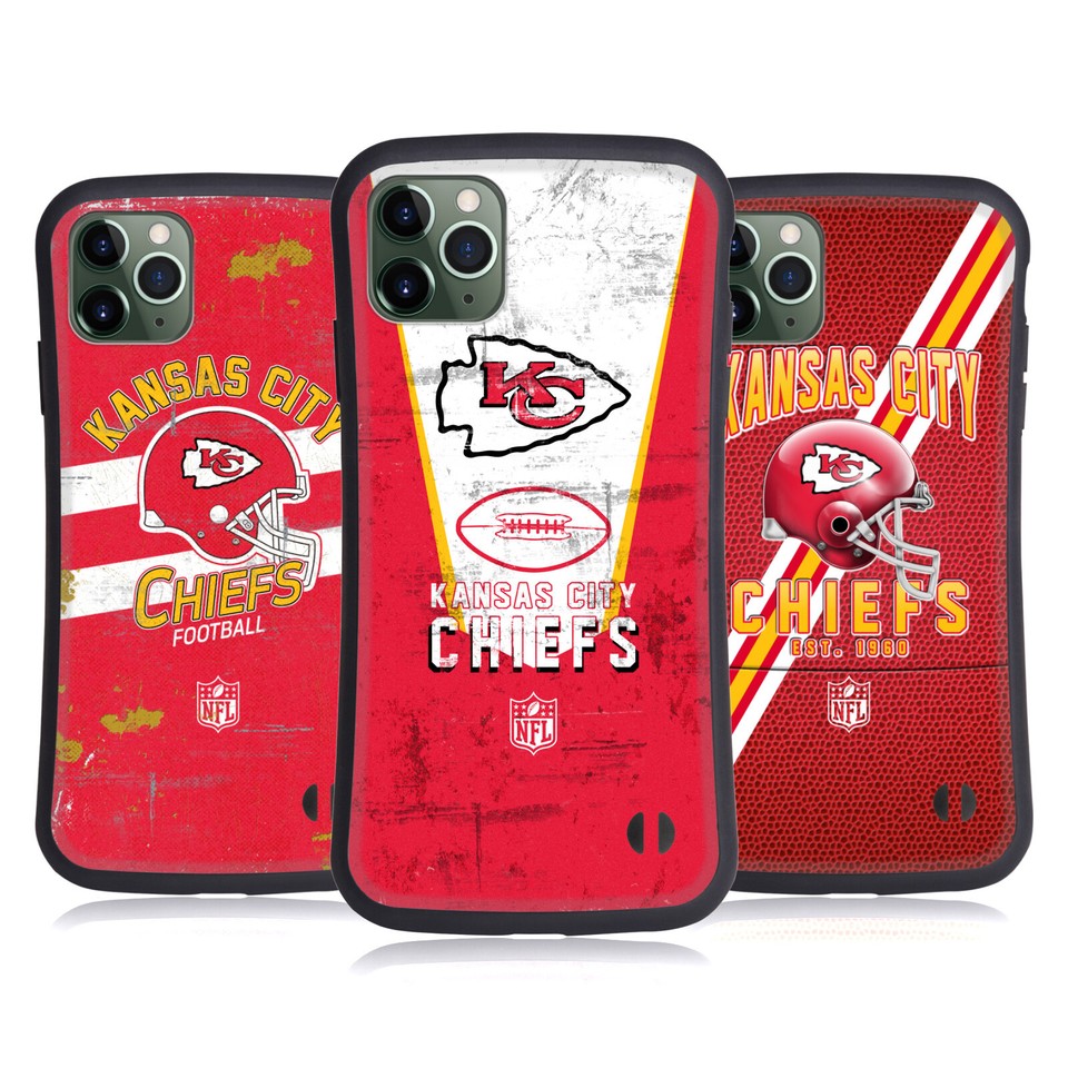 OFFICIAL NFL KANSAS CITY CHIEFS LOGO ART HYBRID CASE FOR APPLE iPHONES ...